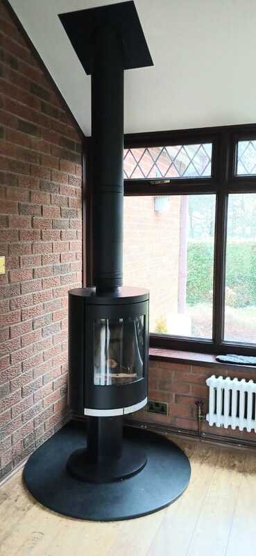 5KW Ovale Tall Wood Burning Stove Installation, Felinfoel, Llanelli